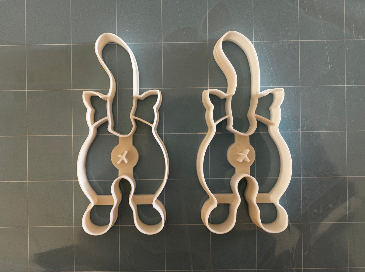 Kitty Butt Cookie Cutter Set - 2 Piece - 4 inch tall - Funny Kitten Co ...