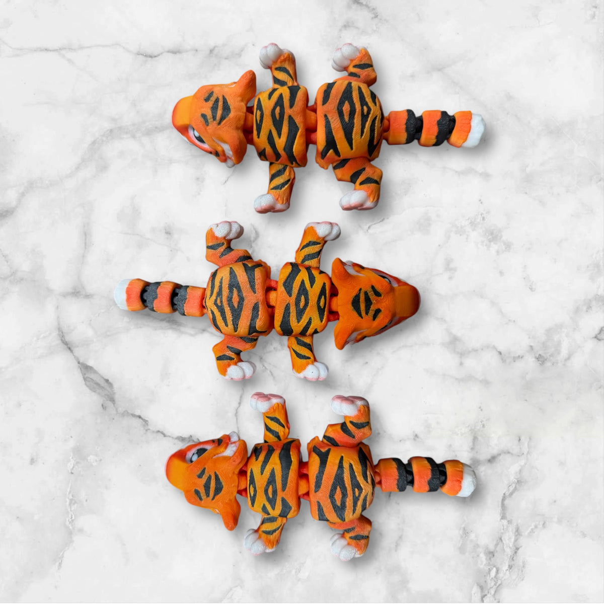 Flexible Fidget Tiger 🐅 Toy - Articulated Tiger 🐯 Medium Size - 3D Pri ...