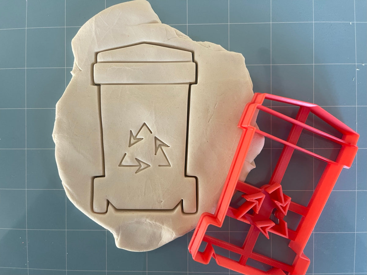 Recycle Trash Bin waste container cookie cutter – Arbi Design - CookieCutz