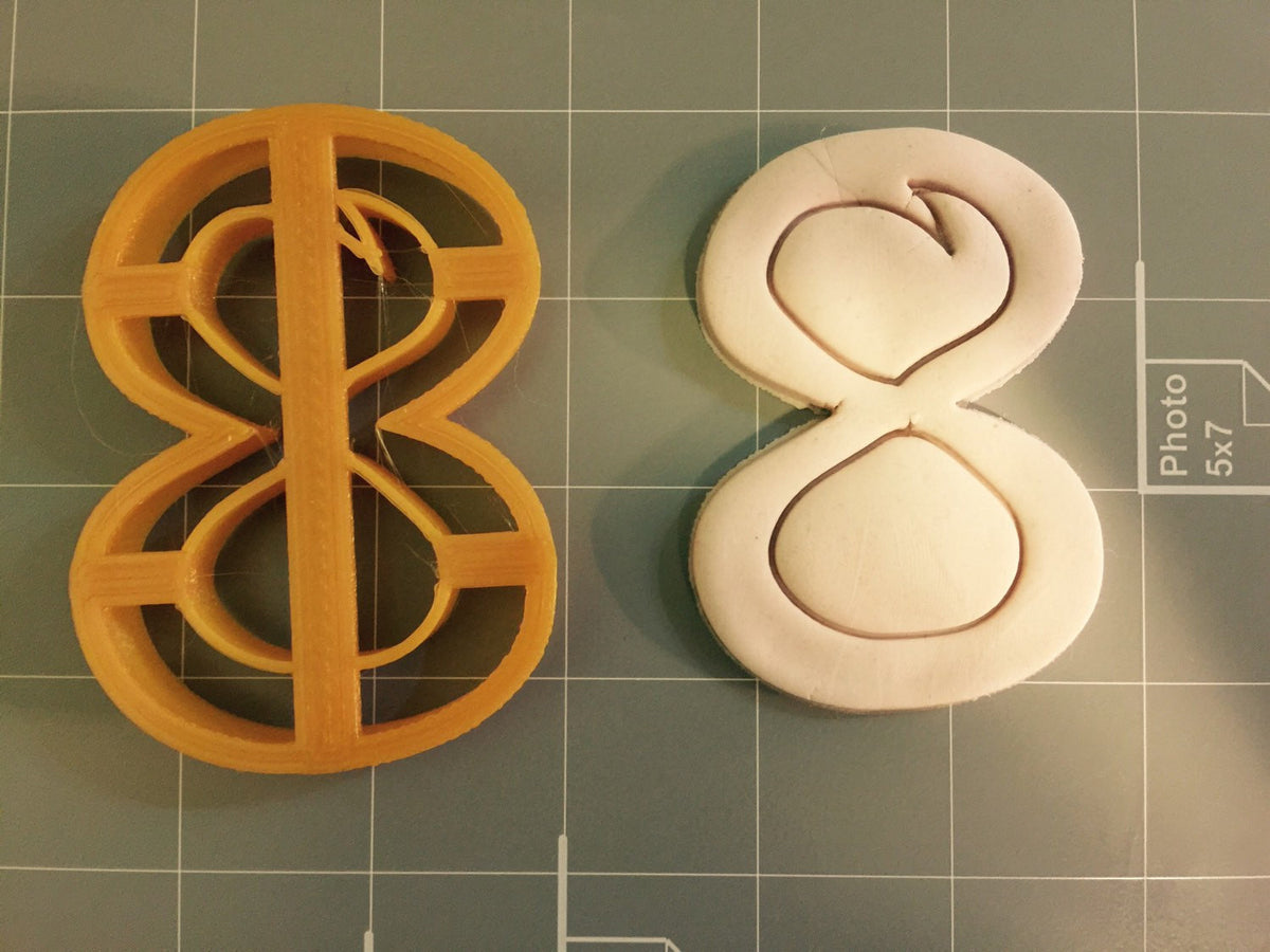 Number Eight in Comic Font Cookie Cutter – Arbi Design - CookieCutz