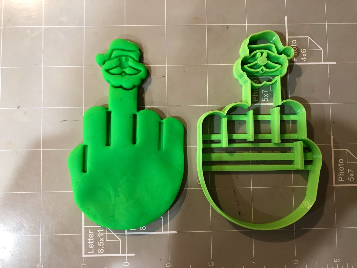 Middle Finger Cookie Cutter - Santa Versian – Arbi Design - CookieCutz